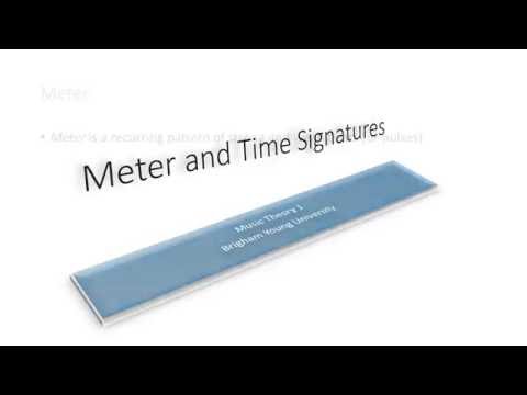 Meter and Time Signatures