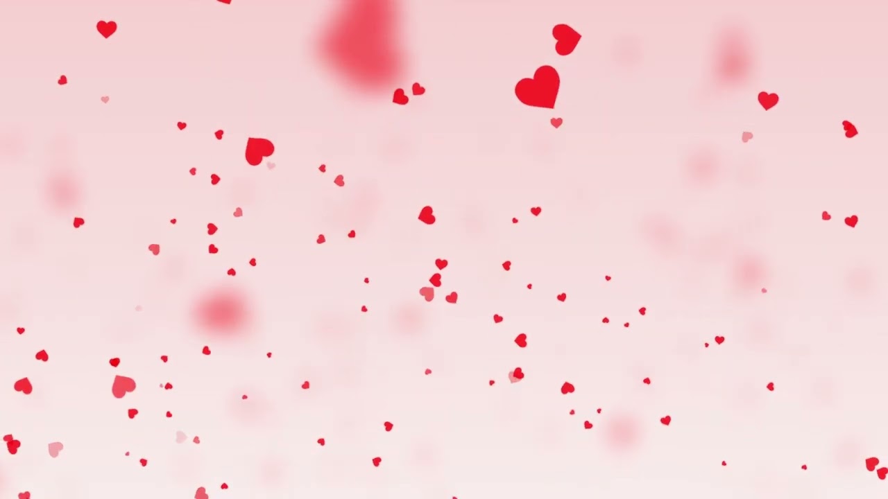 Animated Hearts Flowing on Pink Background Valentine's Day - Free Stock Video