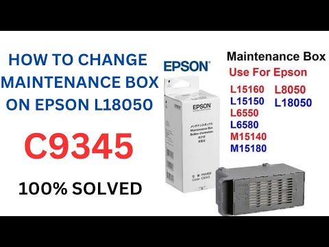 How to replace maintenance box Epson L18050 | Printer maintenance box