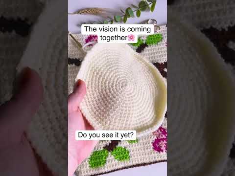Can you make out the shape of the pillow yet? #crochet #crocheting #crochettutorial #yarn #shorts