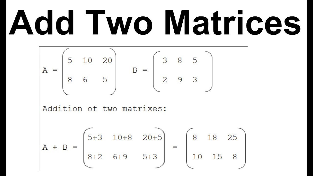 Program to Add Two Matrices (C & Java Code Examples)