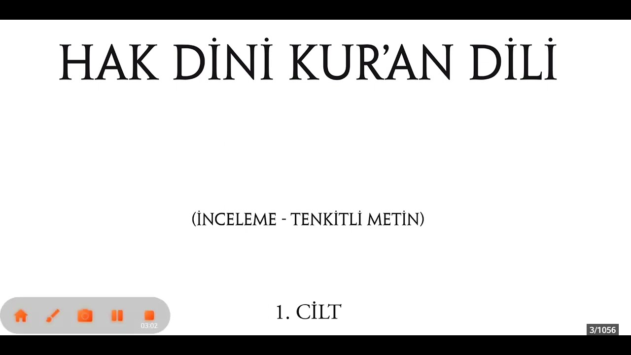 HAK DİNİ KUR'AN DİLİ - ELMALILI HAMDİ YAZIR 1