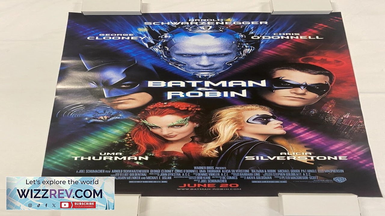 NOS 1997 BATMAN + ROBIN ORIGINAL ROLLED UNUSED 27x40 ONE SHEET MOVIE