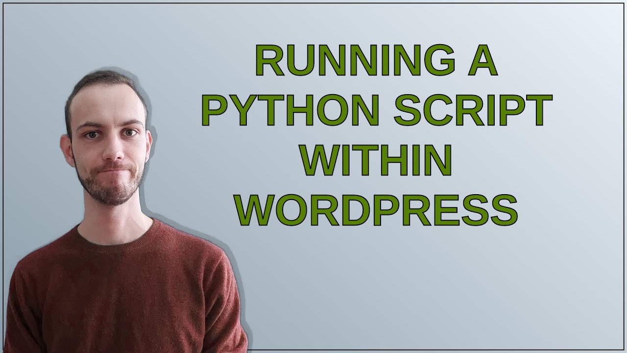 Running a python script within wordpress