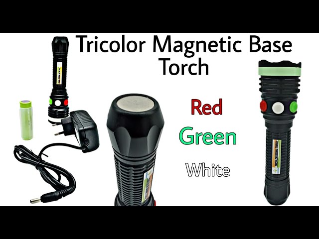 LED Rechargeable Torch - LED Railways Tri Color Signal Torch ...