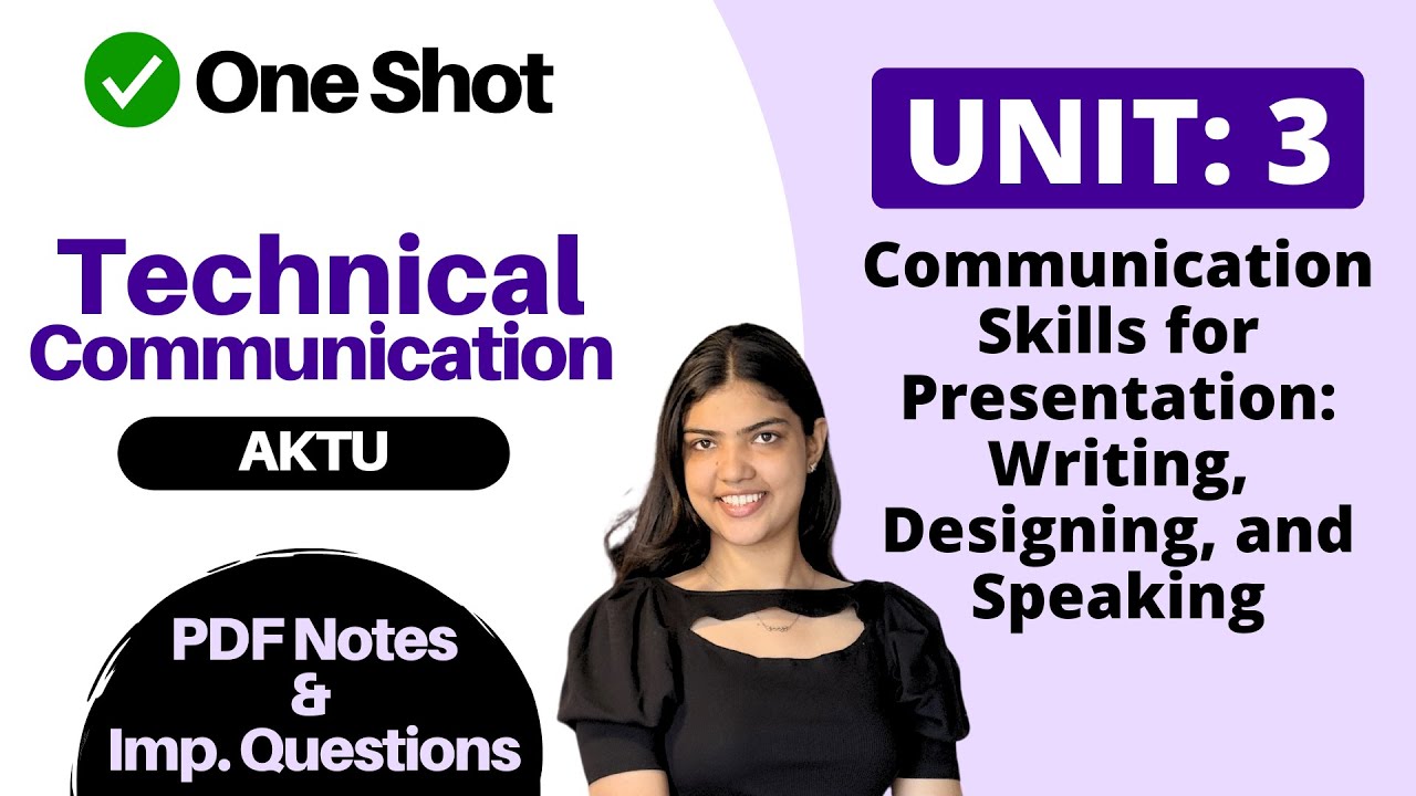 Technical Communication AKTU One Shot Unit 3 🔥 PDF Notes & Important Questions | BTech 2nd Year