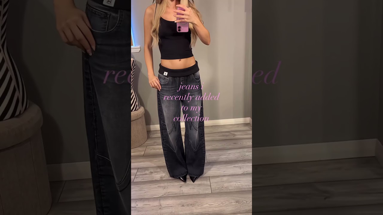 Link in bio for these foldover waistband jeans :))