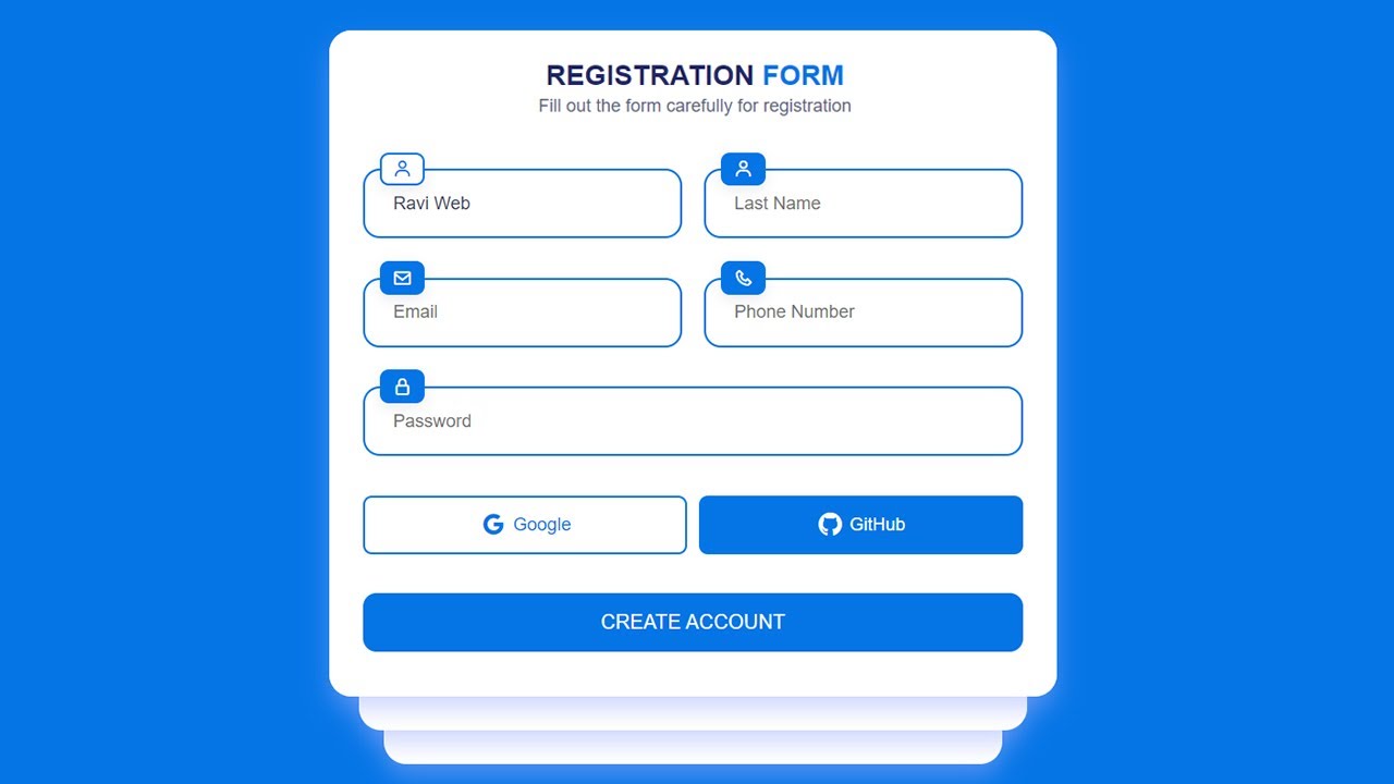 How to Create a Registration Form with HTML & CSS | Step-by-Step Tutorial