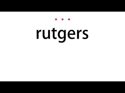 How to pronounce rutgers - Vocab Today