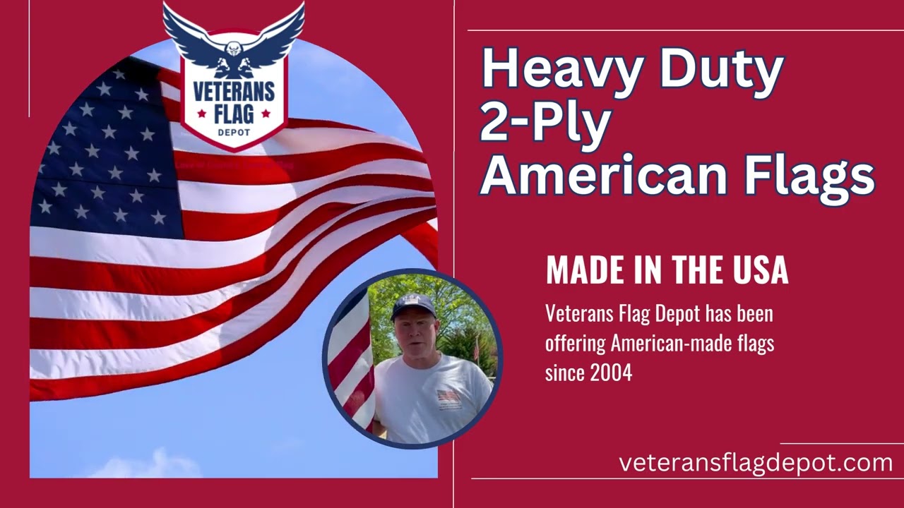 Heavy Duty 2-Ply American Flags - Veterans Flag Depot