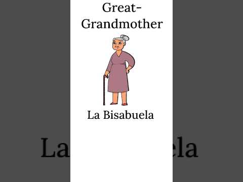 Learn Spanish Vocabulary - Learn to Say 'Great-Grandmother' with Pictures | #shorts #spanish