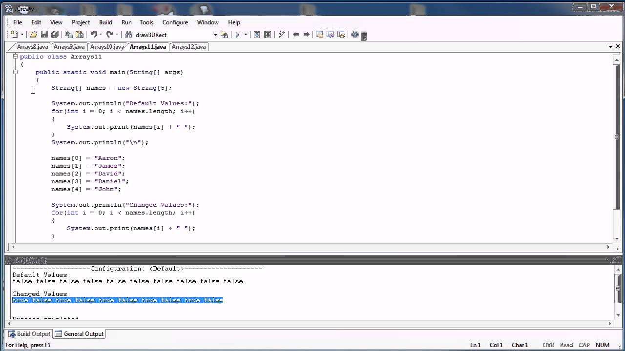 Arrays Part 6:  Default Values (Java)