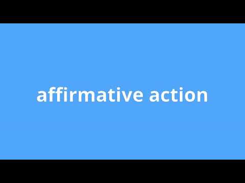 what is the meaning of affirmative action