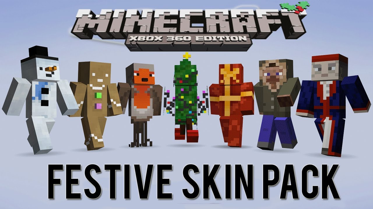 Minecraft - Festive Skin Pack Overview (xbox 360)