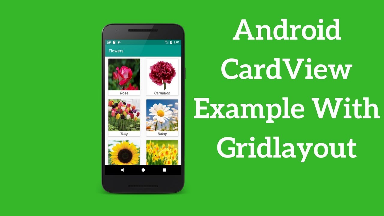 Android CardView Example With Gridlayout (Demo)