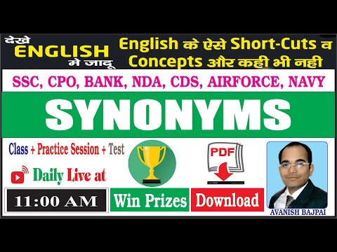 Synonyms I Synonym based on sentences I Synonyms Test I English vocabulary