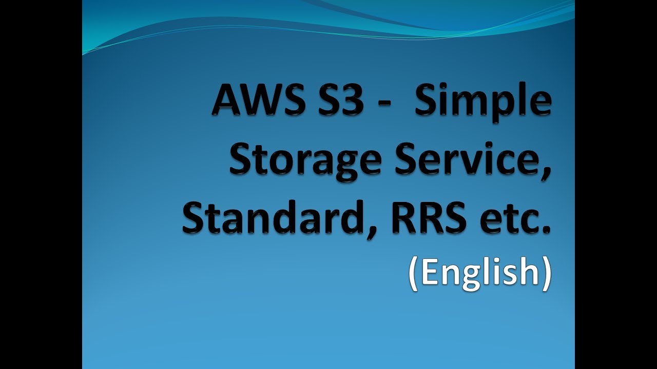 AWS S3 Tutorial in English