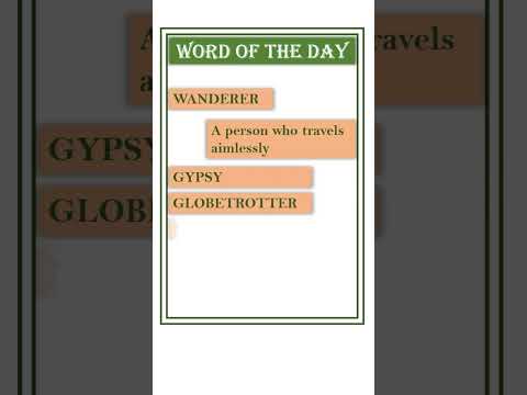 MEANING OF WANDERER #shorts #youtubeshorts #shortvideo#english #viral#viralvideo #wanderer#ytshorts