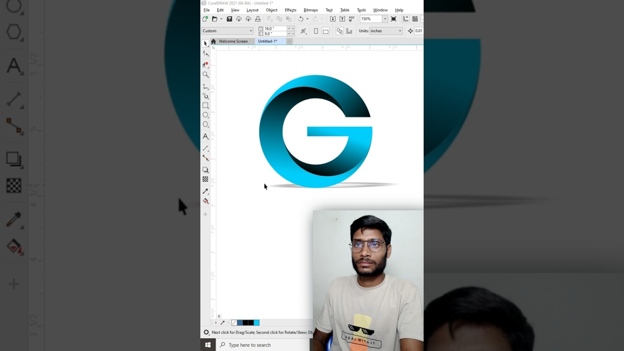 Letter G Logo Design ideas in Coreldraw