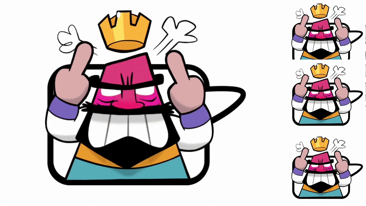 Clash Royale King All Angry Noises!!