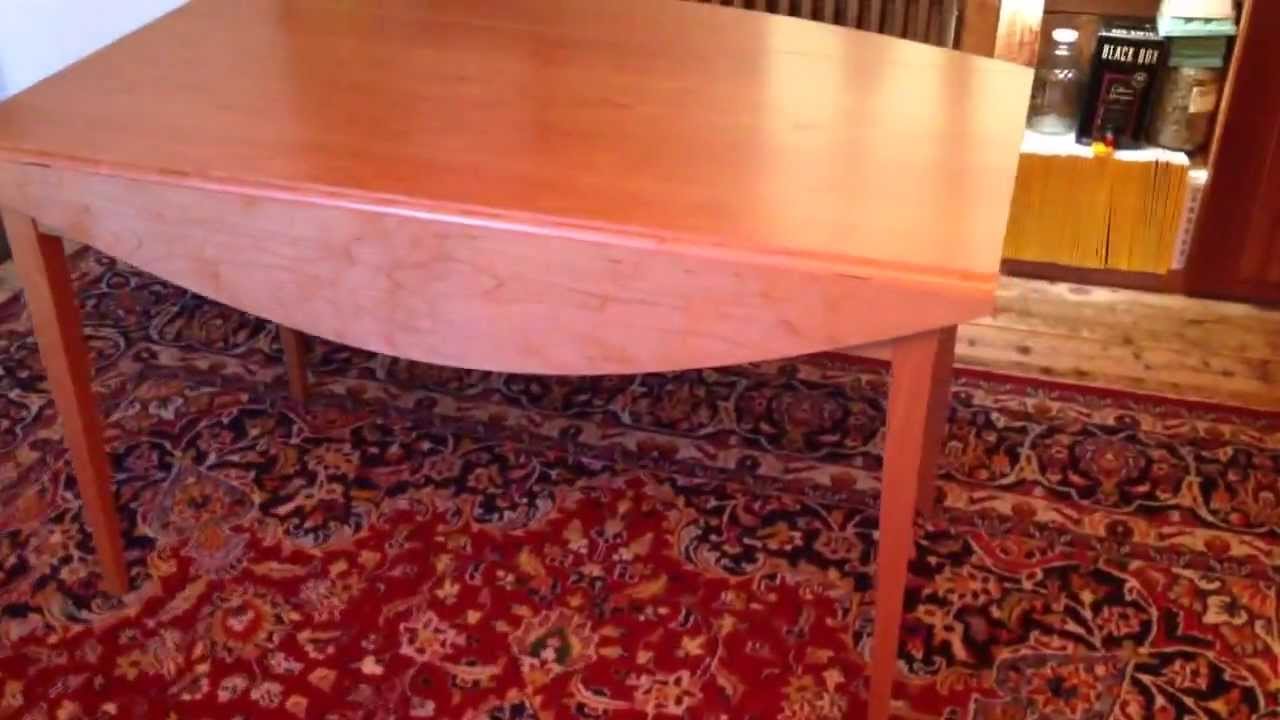 Handmade Drop Leaf Harvest Table in Cherry