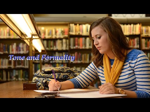 Tone and Formality