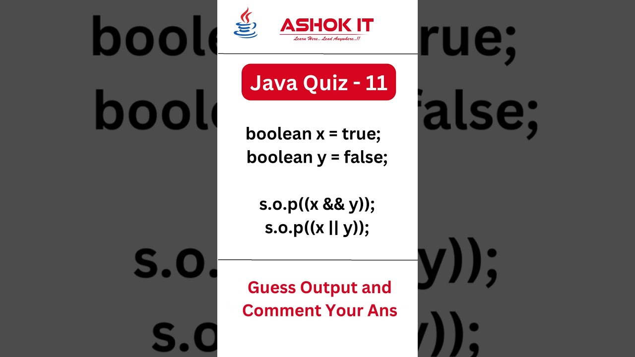 Java Quiz - 11 | Comment Your Answer #javafullstack