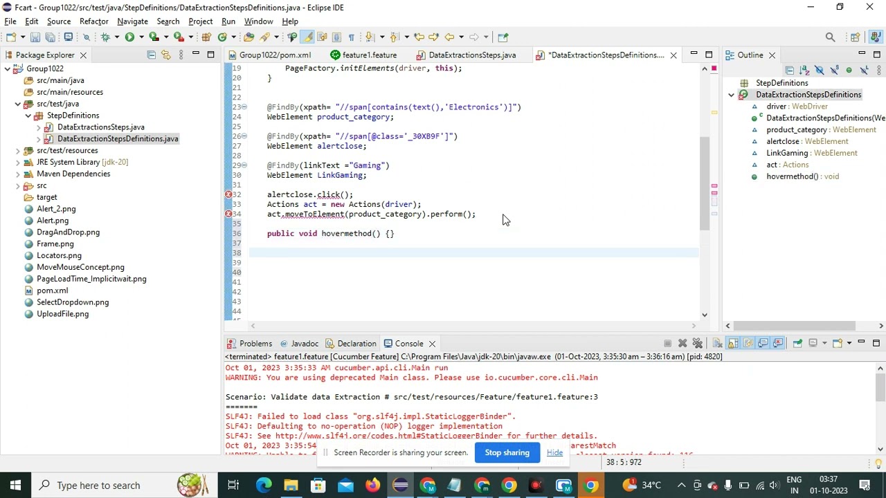 Syntax error on token 