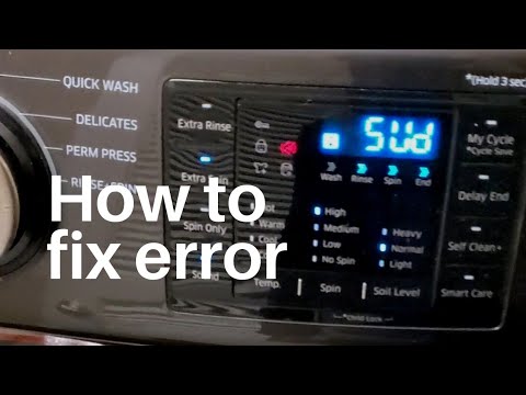 How to fix SUD / 5UD error on samsung washing machine