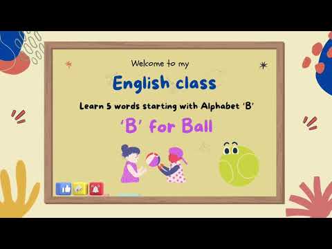 5 words starting with English Alphabet 'B'