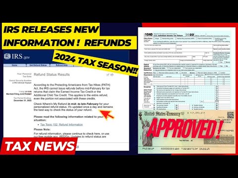 2024 IRS TAX REFUND UPDATE - NEW REFUND DELAYS, Tax Refund Adjustments, E-FILE Issues, EITC, CTC