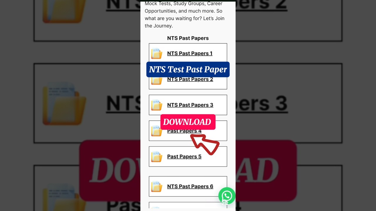 NTS Test Past Papers Solved Download NAT in PDF #NTS