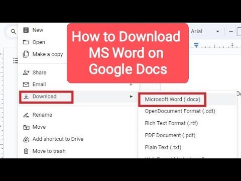How to Download Microsoft Word Using on Google Docs Desktop Mode