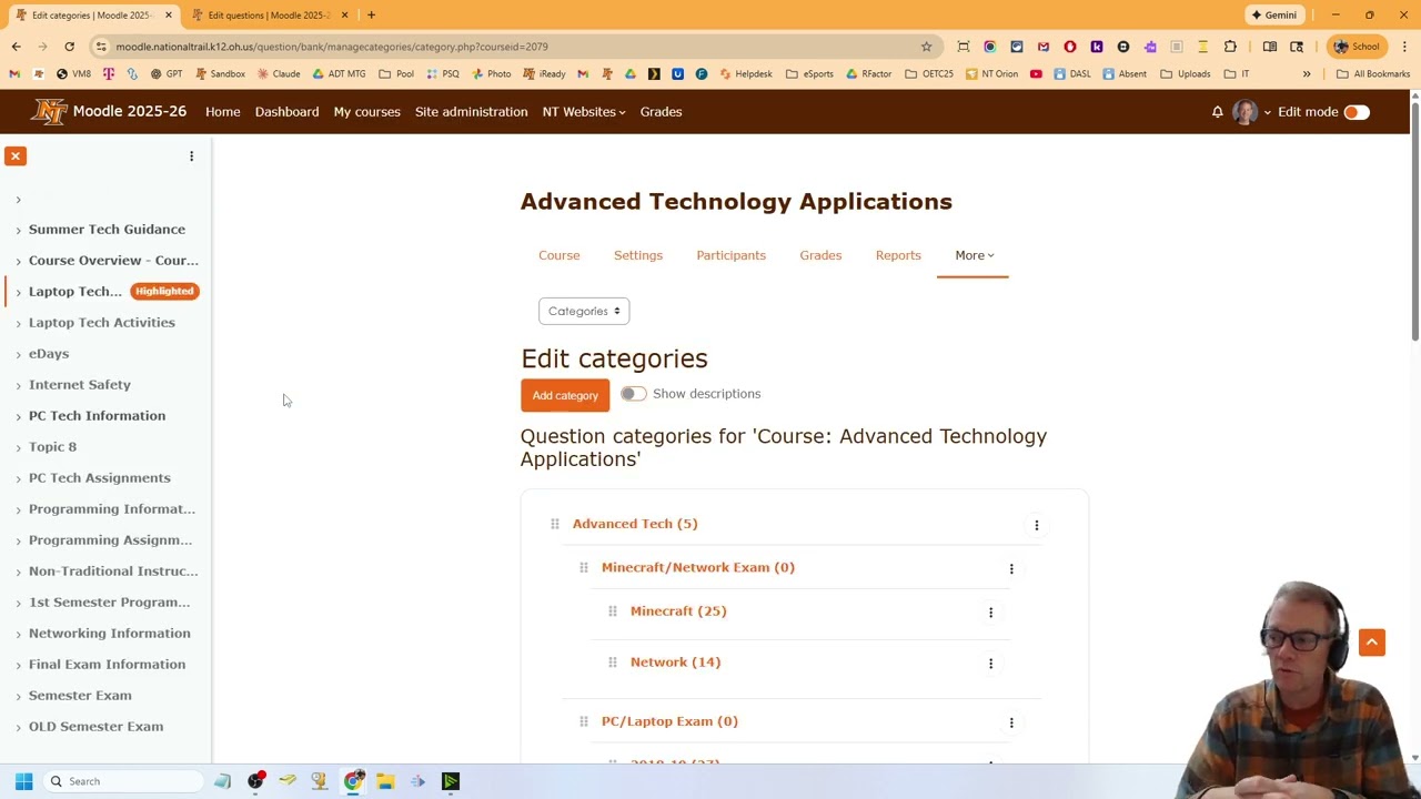 Adding a Moodle Quiz - Question Category