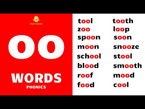 English Phonics - 'oo' Words with Example Sentences