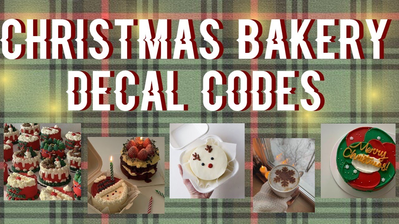 christmas bakery/cafe decal ids | bloxburg