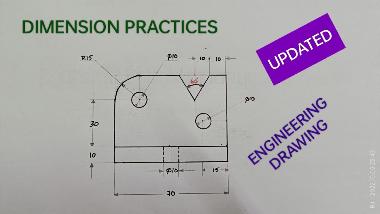 DIMENSION PRACTICES II IN ENGINEERING DRAWING II PROBLEM NO:4