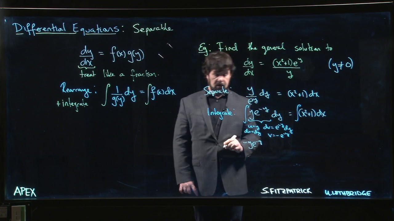 Differential Equations: Separable - 04. Example - Implicit solution