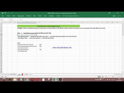 Service Level Agreement (SLA) in BPO based on Incoming Calls in Hindi Using Excel