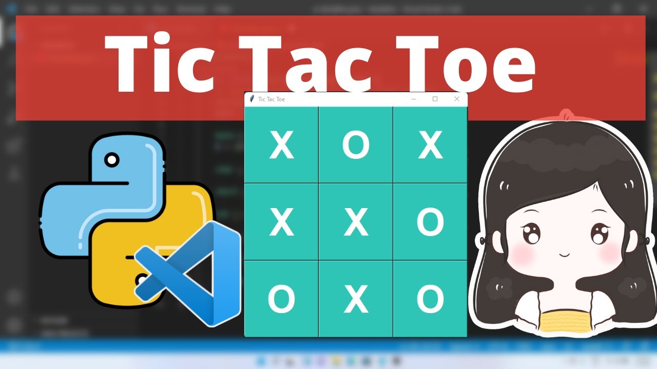 Tic Tac Toe game Tkinter Python using Visual Studio Code with source code