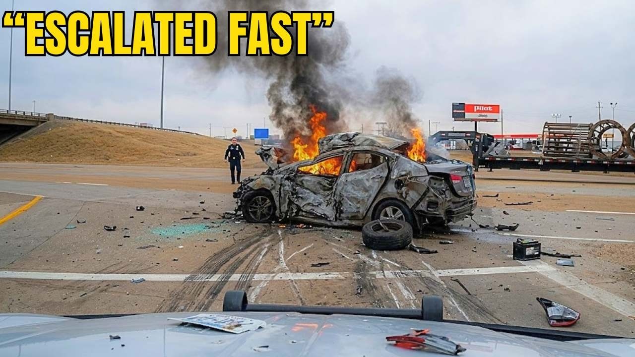 109MPH Police Chase Ends in Fiery Crash on Highway!