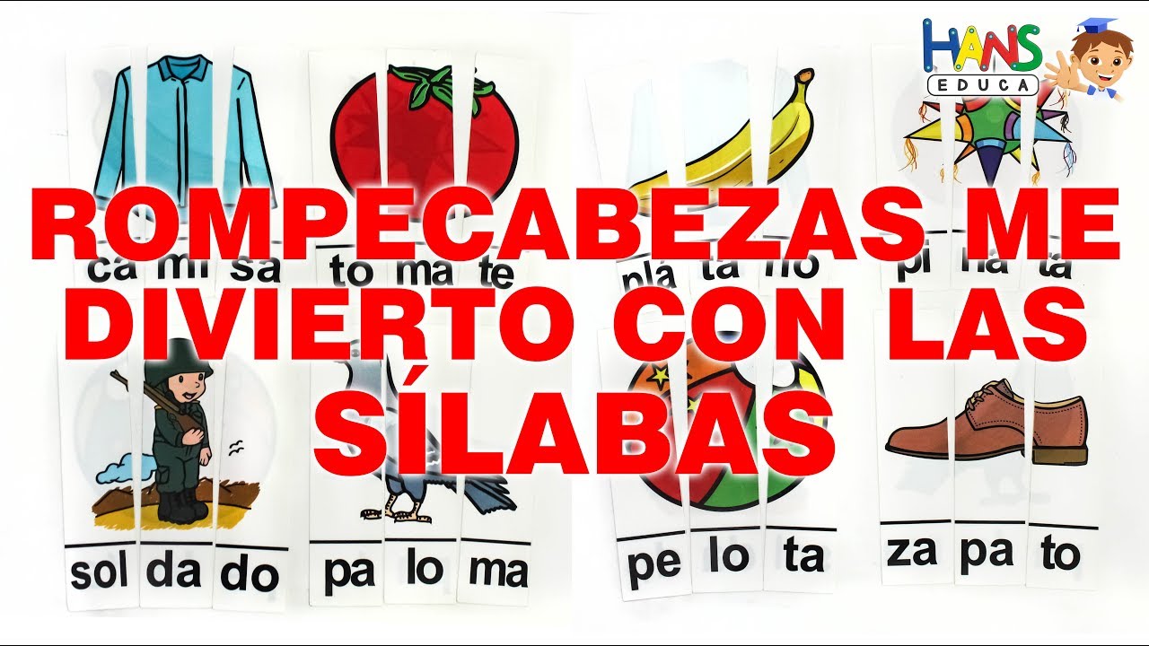 ROMPECABEZAS ME DIVIERTO CON LAS SÍLABAS - HANS EDUCA