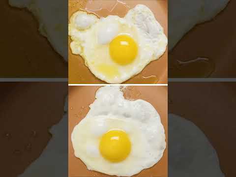 2 Best Ways to make Sunny Side Up Eggs - Dished #Shorts