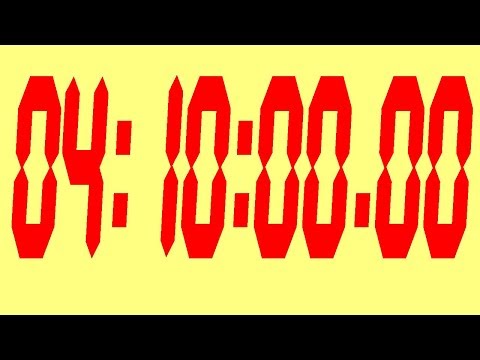#176 250 minutes Stopwatch with Yellow Background and Red Digits