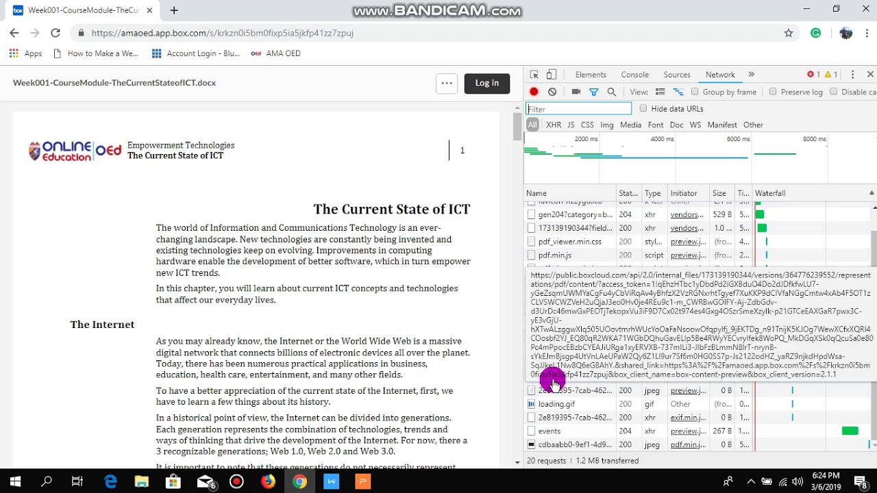 How to save LMS Module as PDF AMAOED