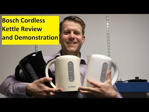 Bosch TWK7601 / TWK76075 TWK76033 Cordless Kettle Review and Demonstration