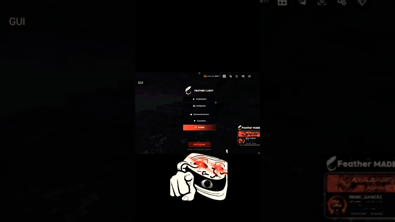 mojo launcher mein feather client  impossible #minecraft #gaming