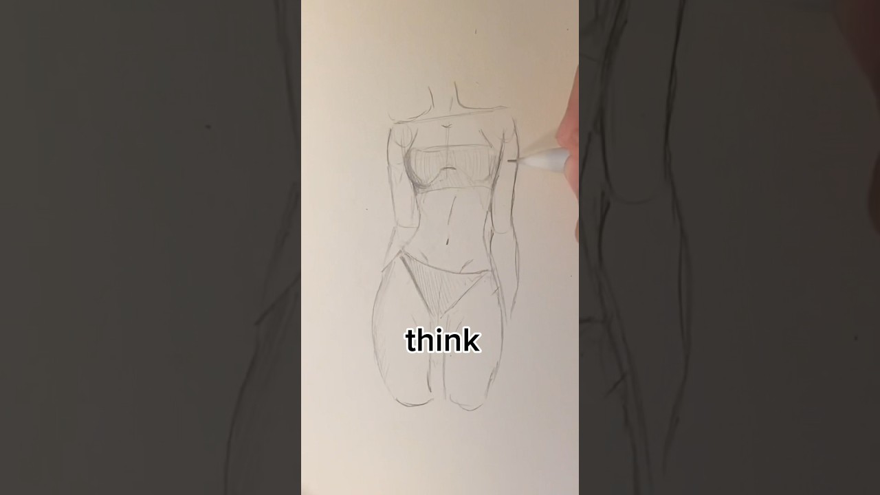 BEST WAY TO DRAW FEMALE TORSO⁉️ #art #anime #arttips #arttutorial #drawing