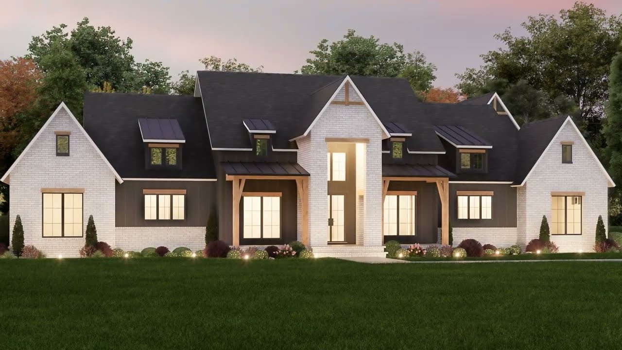 Modern Farmhouse Dream House Plan 4534-00133