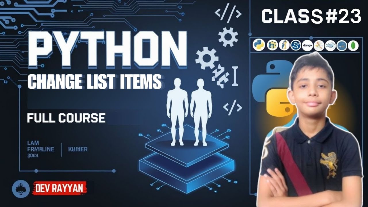 PYTHON CHANGE LIST ITEMS | Python Tutorial - Lesson #23